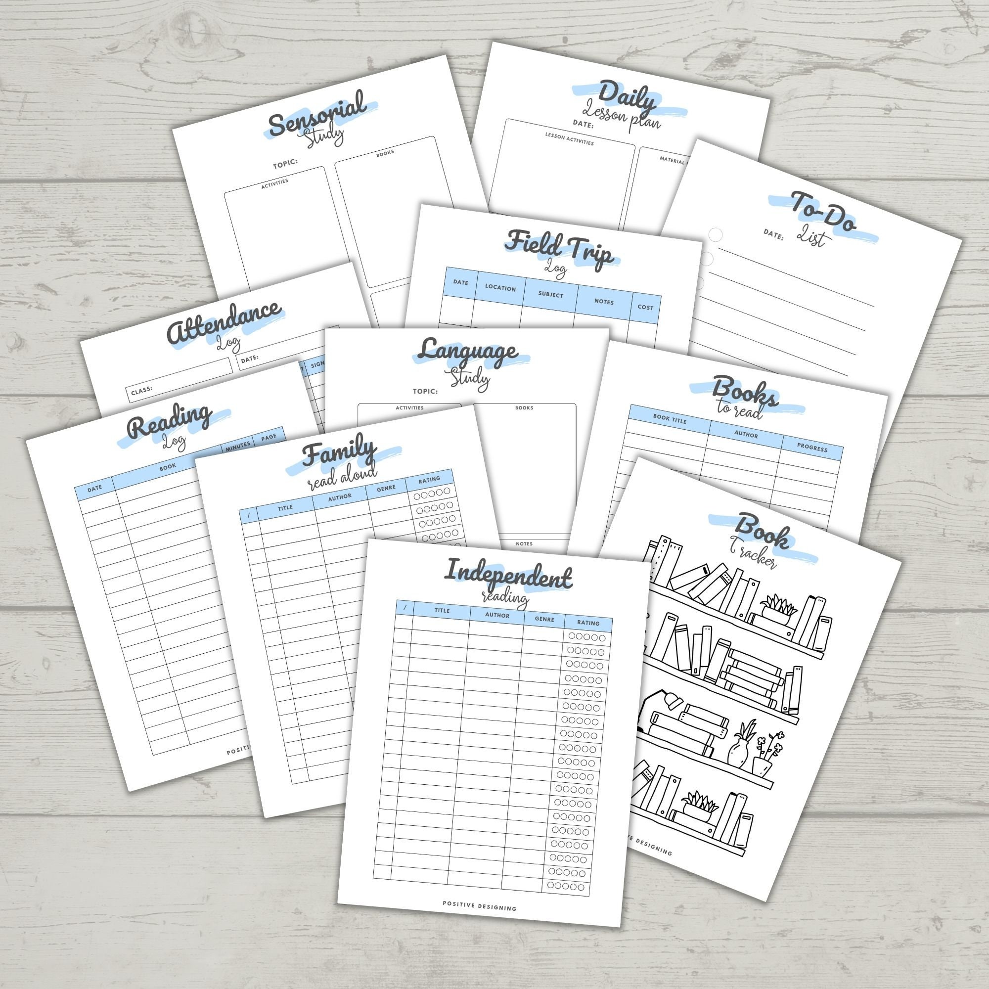 Homeschool Planner Pages, Homeschool Planner BUNDLE, Printable ...