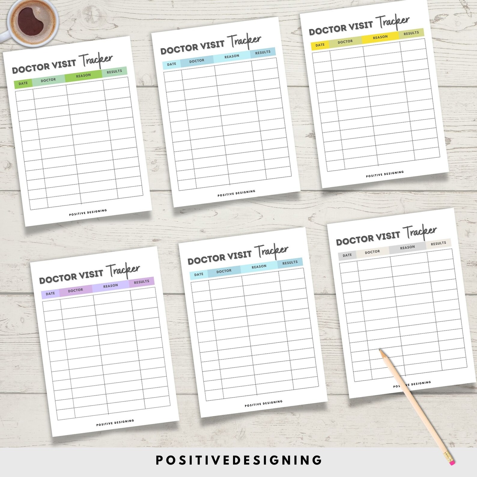 Doctors Visits Tracker Printable, Doctors Appointments Log, Medical ...