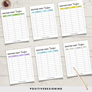 Doctors Visits Tracker Printable, Doctors Appointments Log, Medical ...