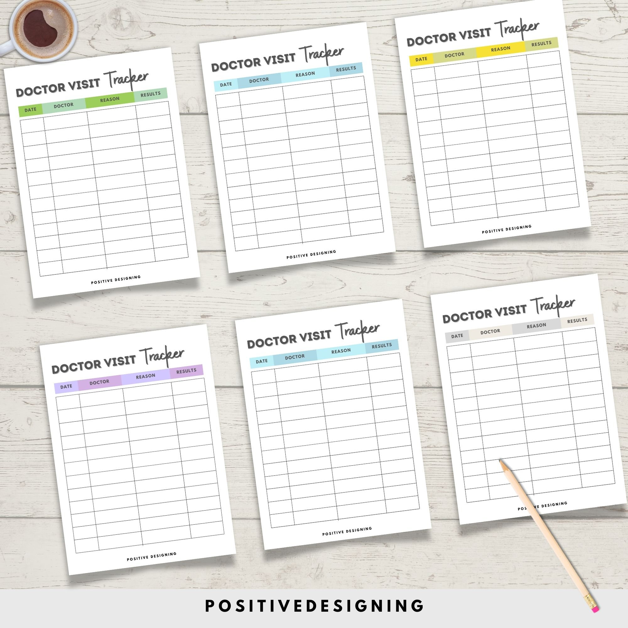 Doctors Visits Tracker Printable, Doctors Appointments Log, Medical ...