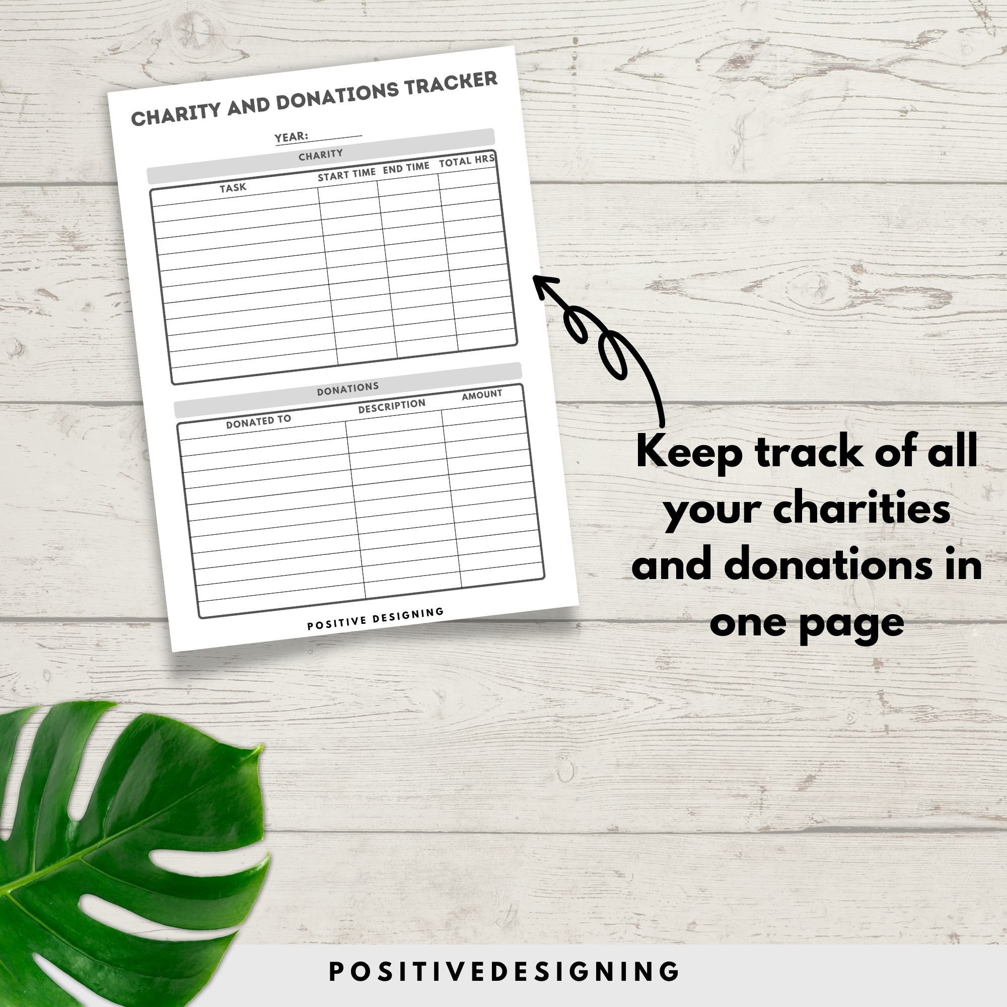 Donation Tracker Printable, Tithe Tracker, Giving Log, Charitable Donations, Financial Planner ...