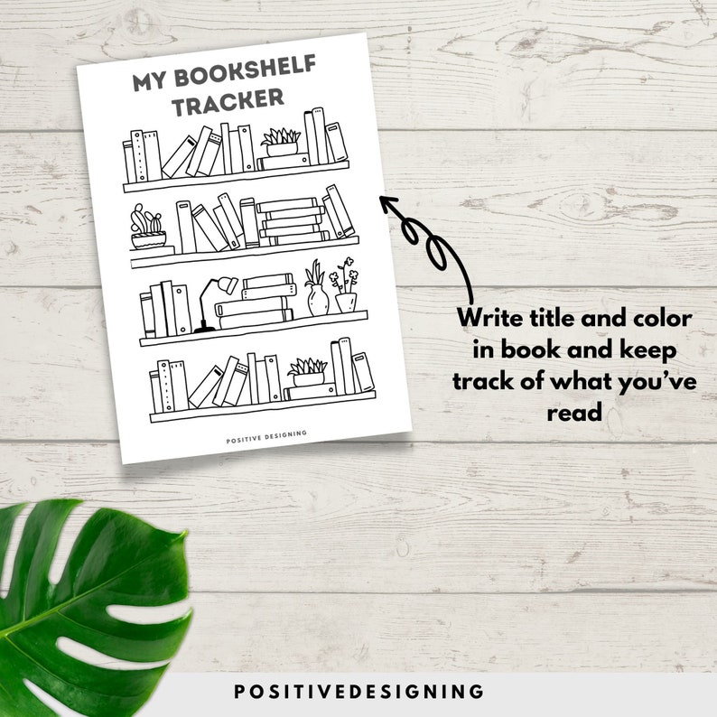 Bookshelf Printable Template, Books to Read, Books I've Read, Book ...