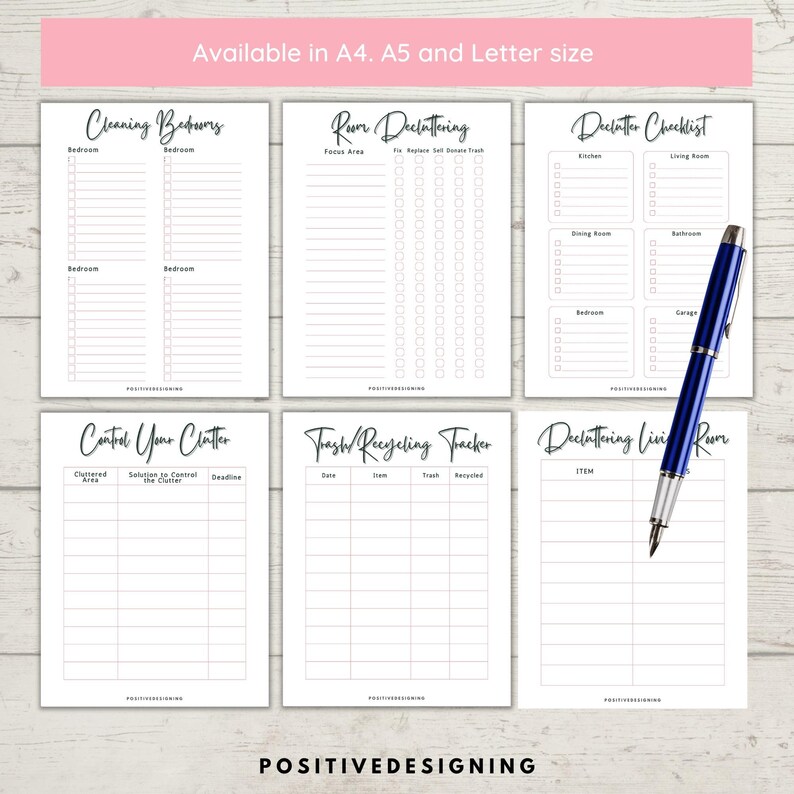 Declutter Challenge | Declutter Checklist | Declutter Planner ...