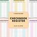 Printable Checkbook Register, Check Book Balance Log, Account Ledger ...