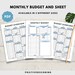 Monthly Budget Planner Printable | Financial Journal | Monthly Budget ...