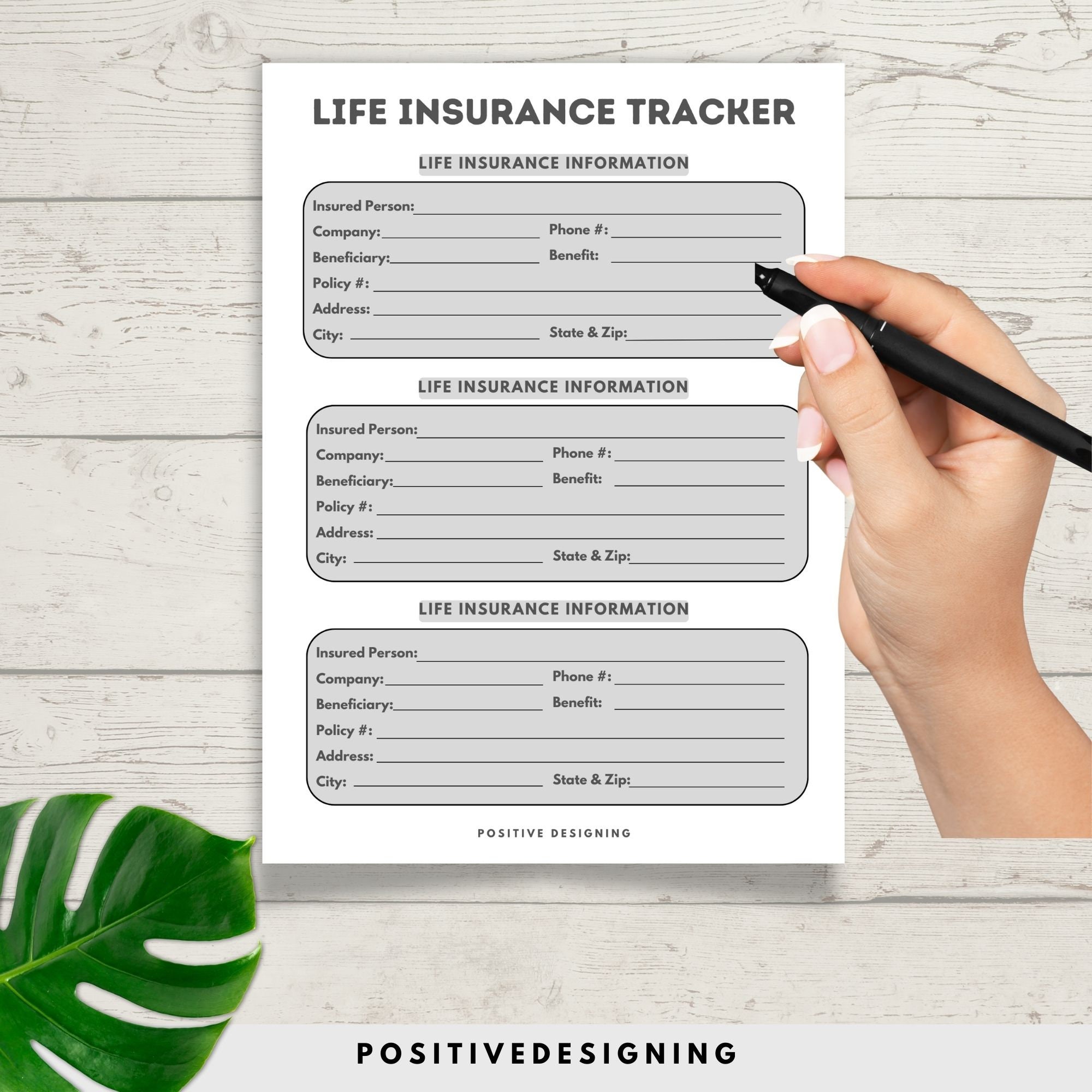 Insurance Tracker Printable, Insurance Tracking Template, Insurance ...