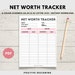 Net Worth Tracker Printable, Asset and Liability Balance Sheet ...