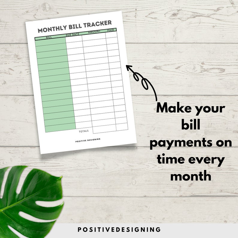Monthly Bill Tracker Printable | Bill Payment Tracker | Bill Pay ...