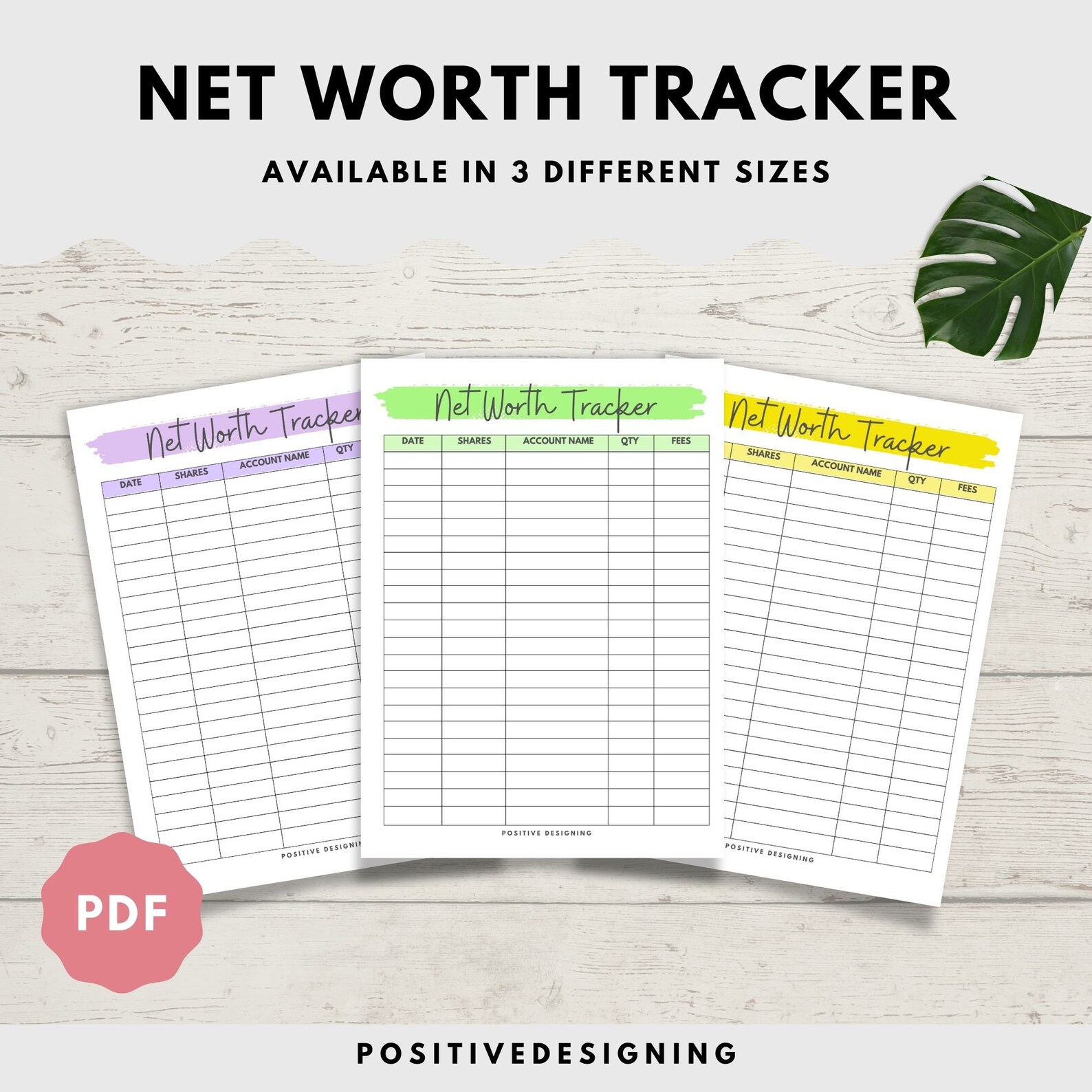 Net Worth Tracker Printable, Asset and Liability Balance Sheet ...