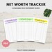 Net Worth Tracker Printable, Asset and Liability Balance Sheet ...
