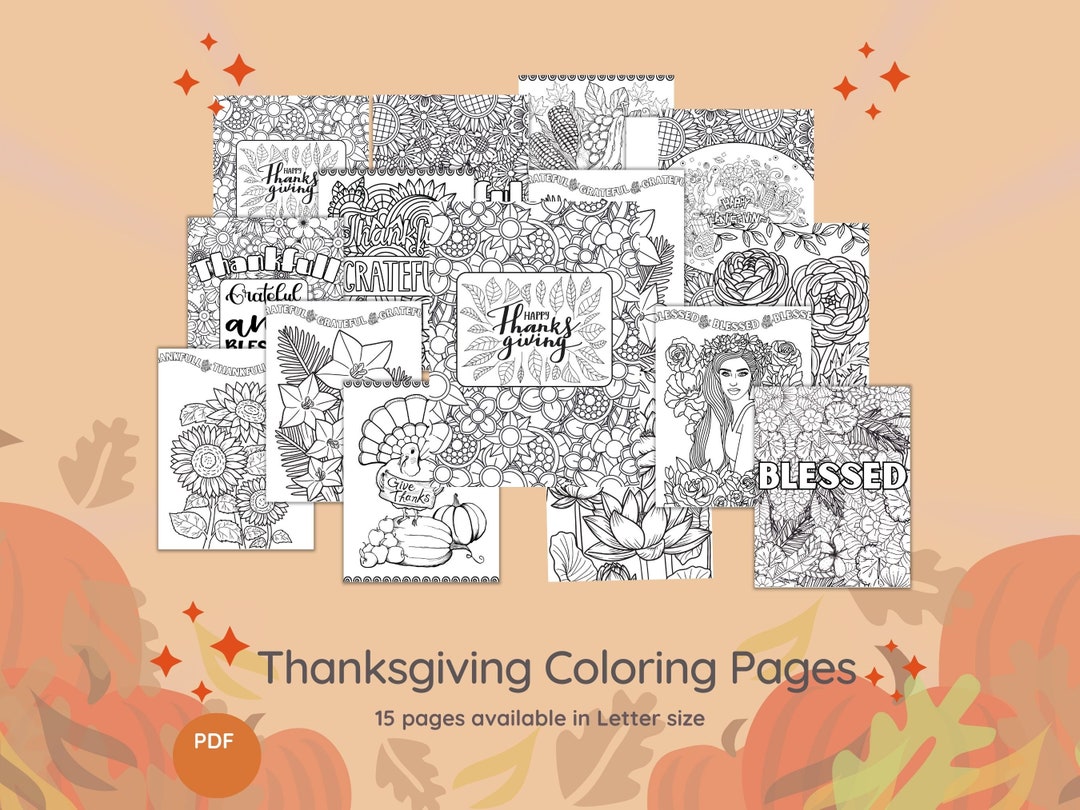 Adult Coloring Book: Autumn/thanksgiving/fall Coloring Pages for Adults ...