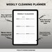 Digital Planner, Weekly Cleaning, Digital Cleaning Template, Cleaning ...