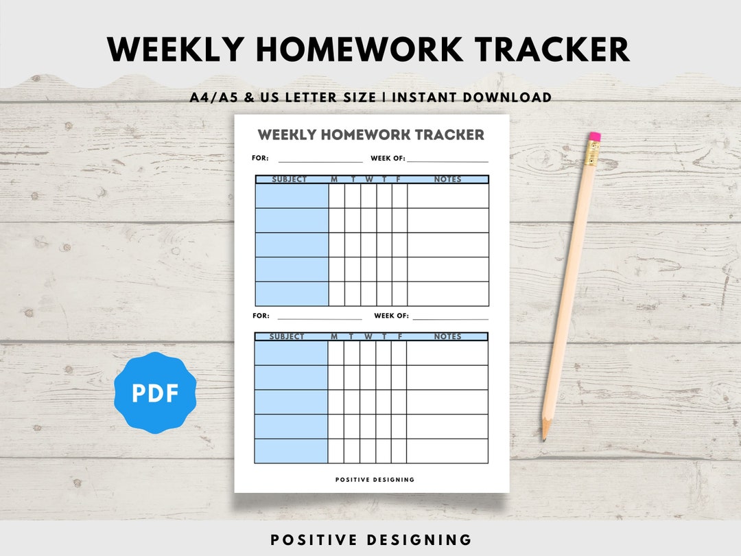 Assignment Planner, Assignment Tracker, Table Assignments, Homework ...