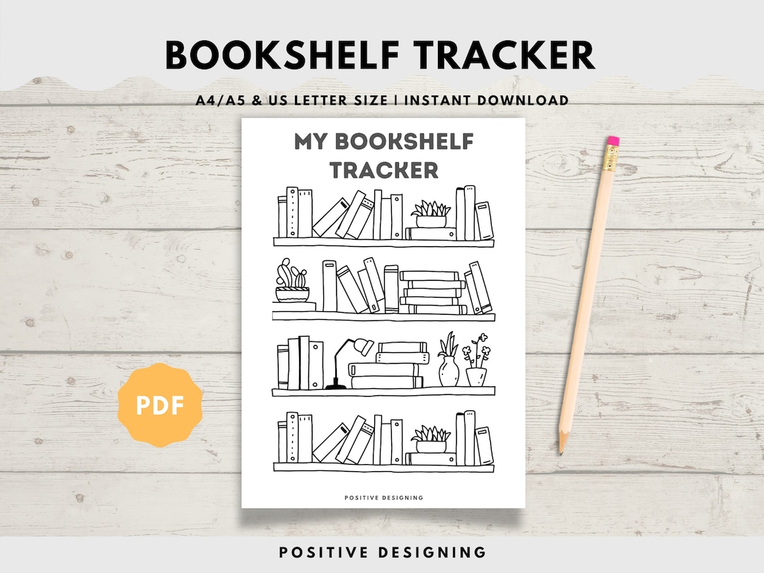 Bookshelf Printable Template, Books to Read, Books I've Read, Book ...