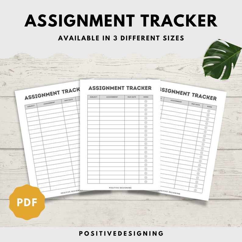 Assignment Planner, Assignment Tracker, Table Assignments, Homework Tracker, Assignment Sheets ...