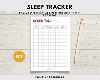 Sleep Tracker Bundle PDF Health Tracker, Sleep Planner, Sleep Log ...