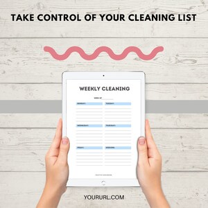 Digital Planner, Weekly Cleaning, Digital Cleaning Template, Cleaning ...