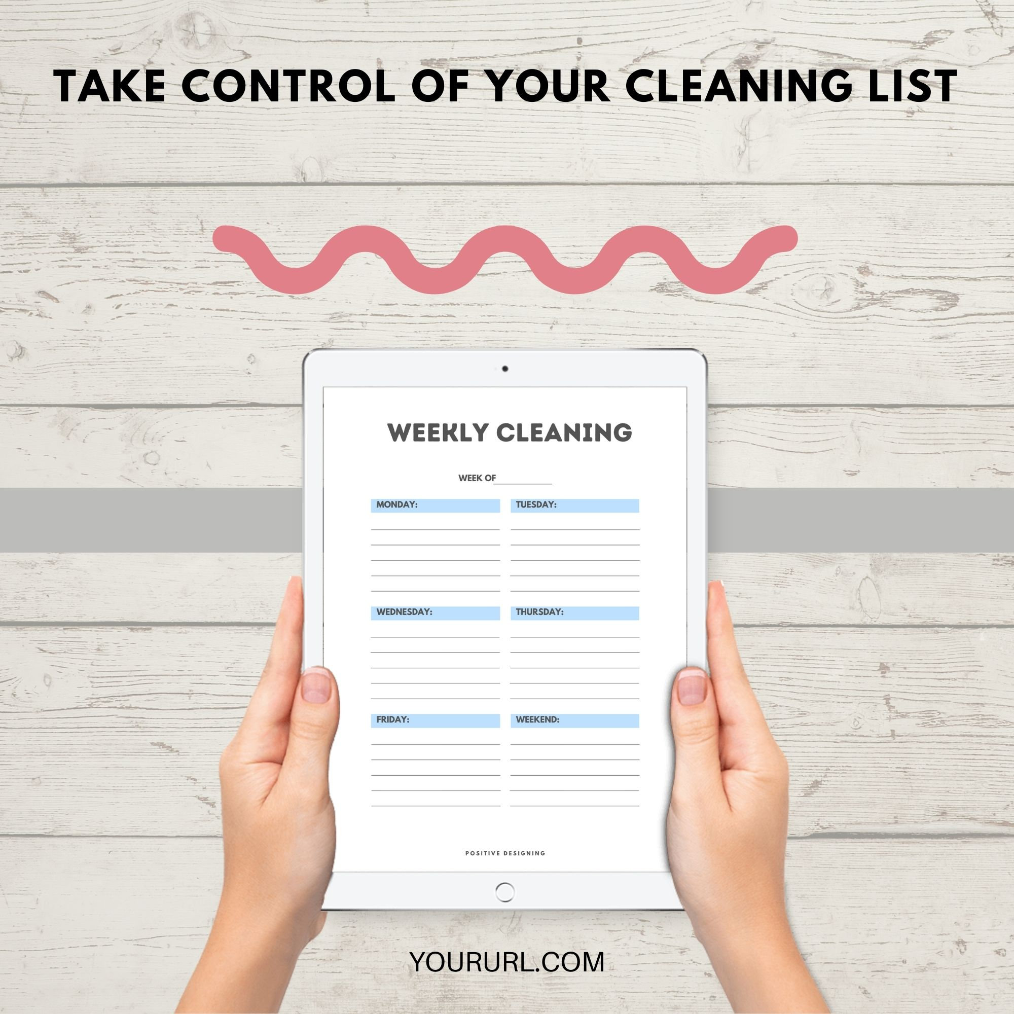 Digital Planner, Weekly Cleaning, Digital Cleaning Template, Cleaning ...