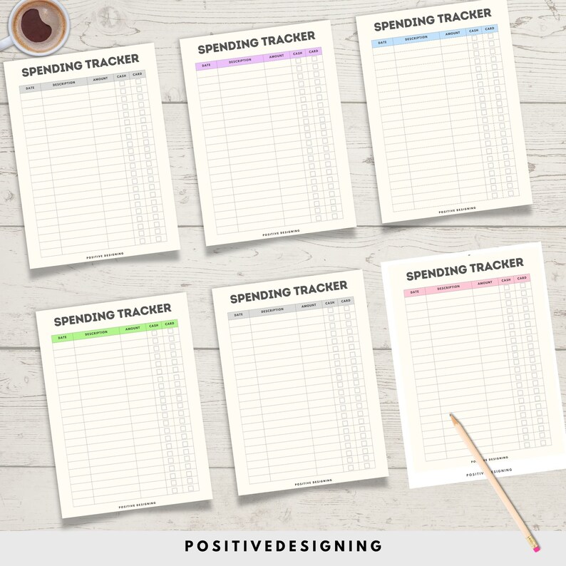 Spending Tracker Printable, Expense Tracker, Budget Template, Financial ...