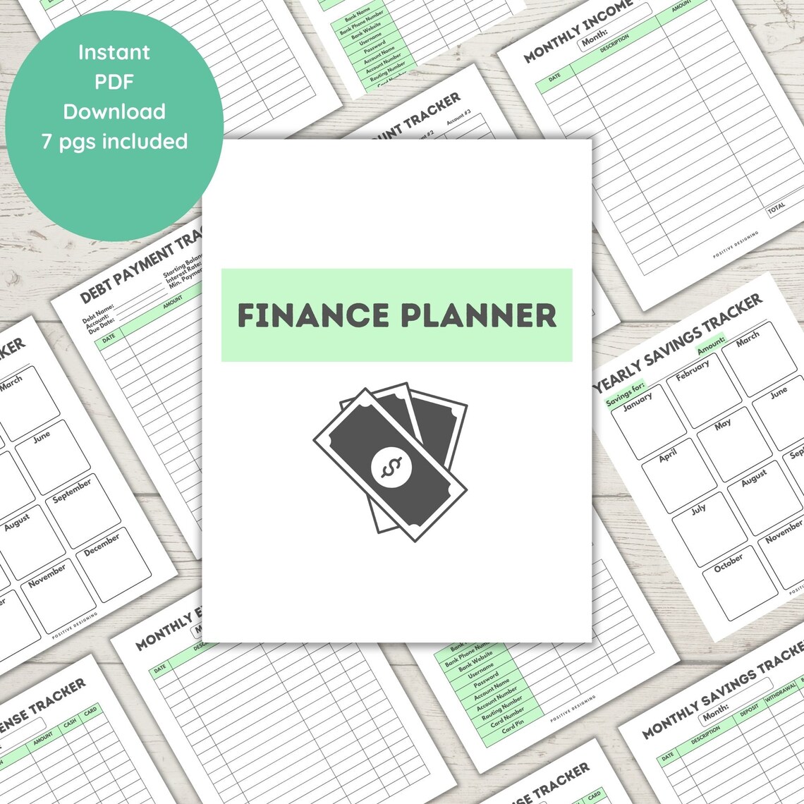 Finance Planner Bundle Budget Planner Templates Financial - Etsy