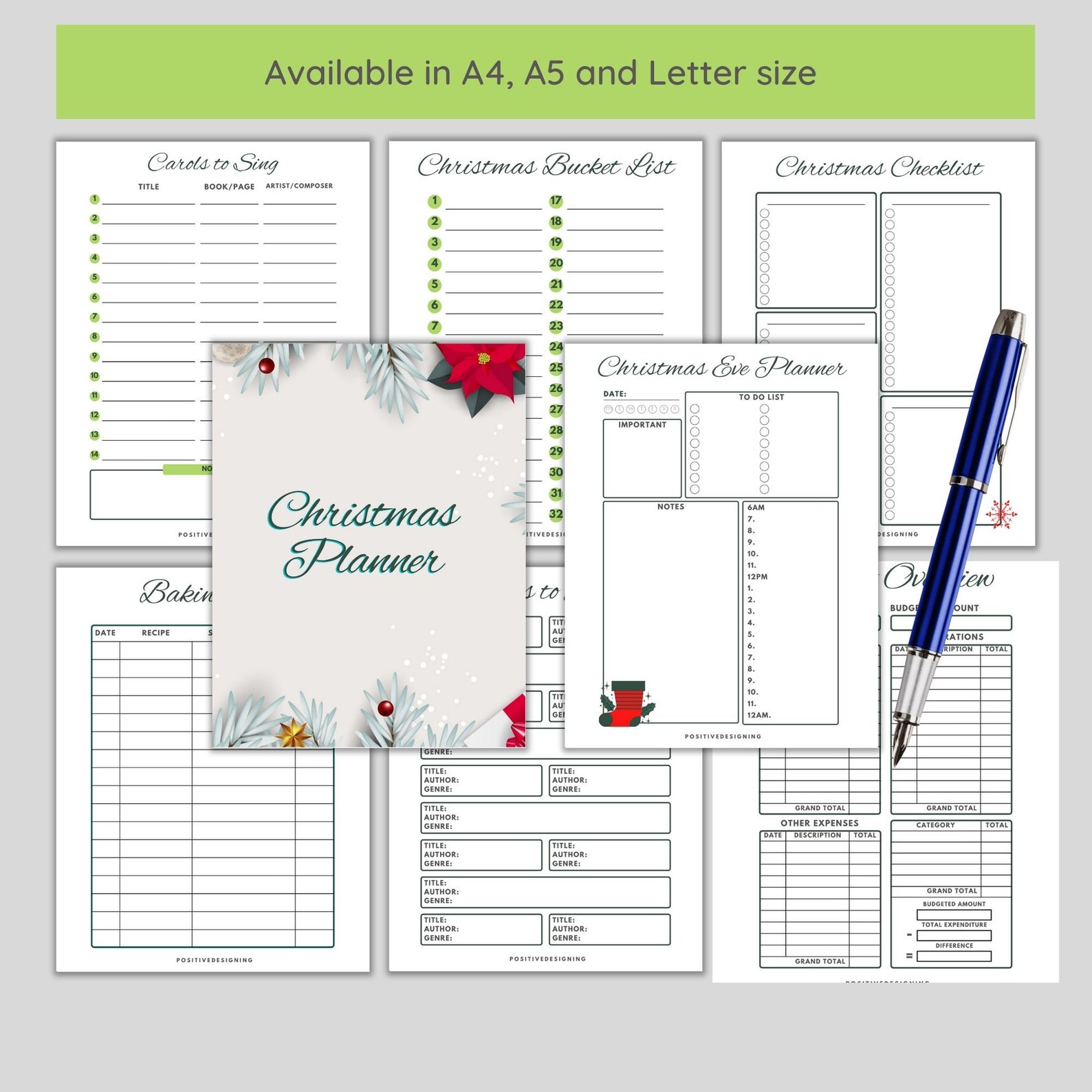 Christmas Planner Printable, Holiday Planner, Gift Budget Planner, Xmas ...