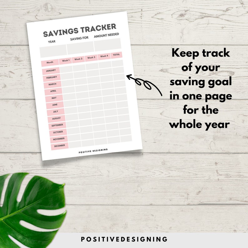 Savings Account Sheet Printable, Personal Savings Tracker, Financial ...