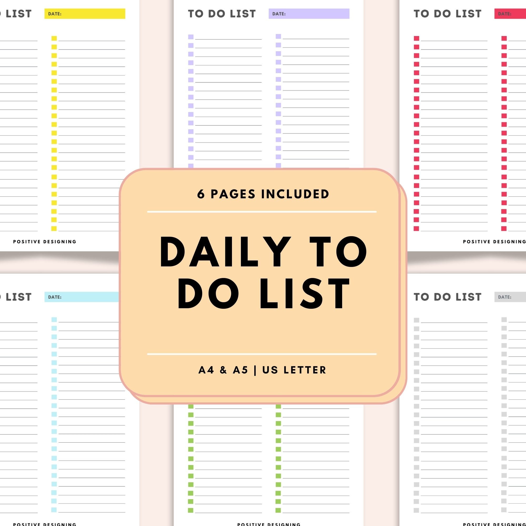To Do List Printable Minimal, Simple Tasks List, Productivity Planner ...
