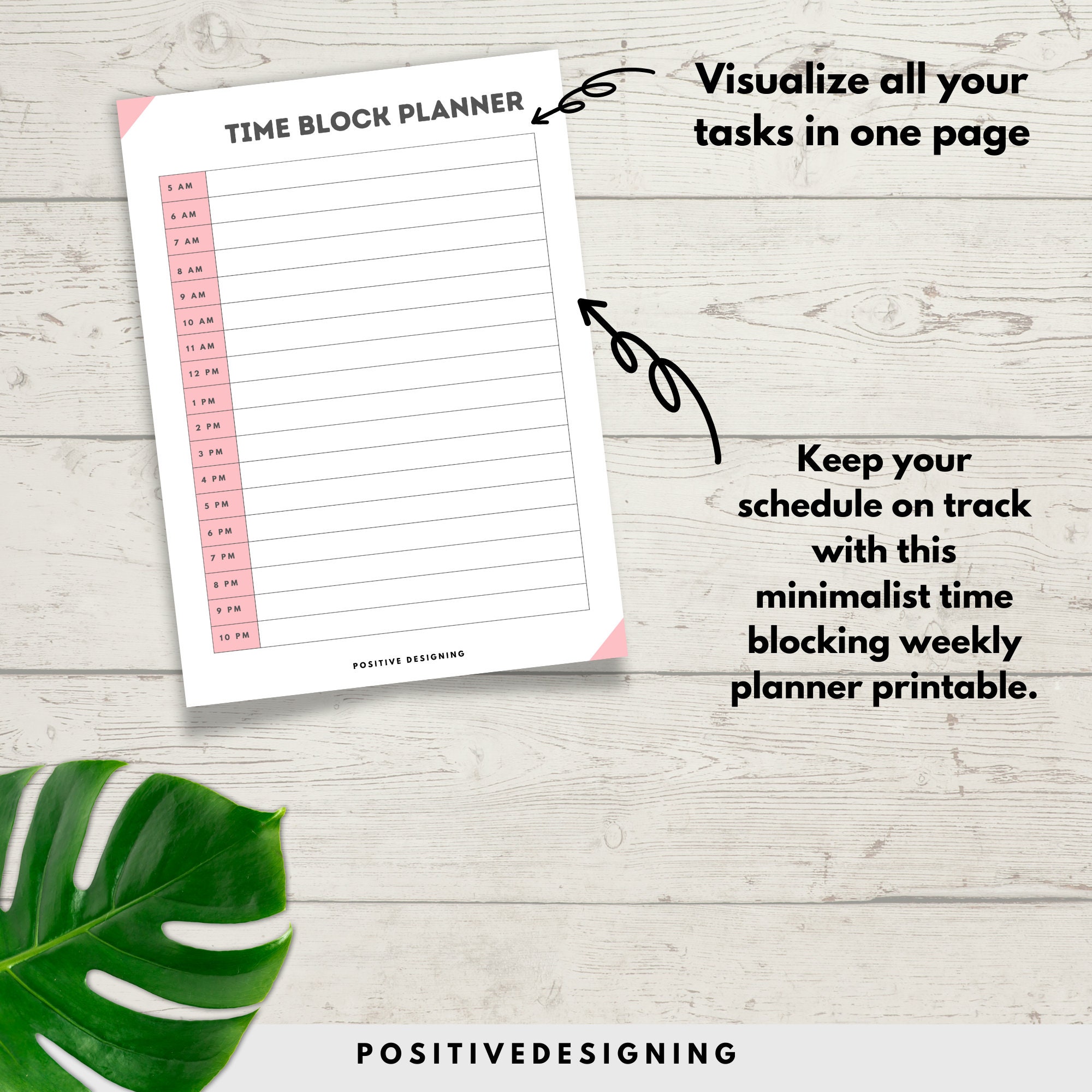 Time Blocking Weekly Planner Printable, Time Blocking Pdf, Time ...