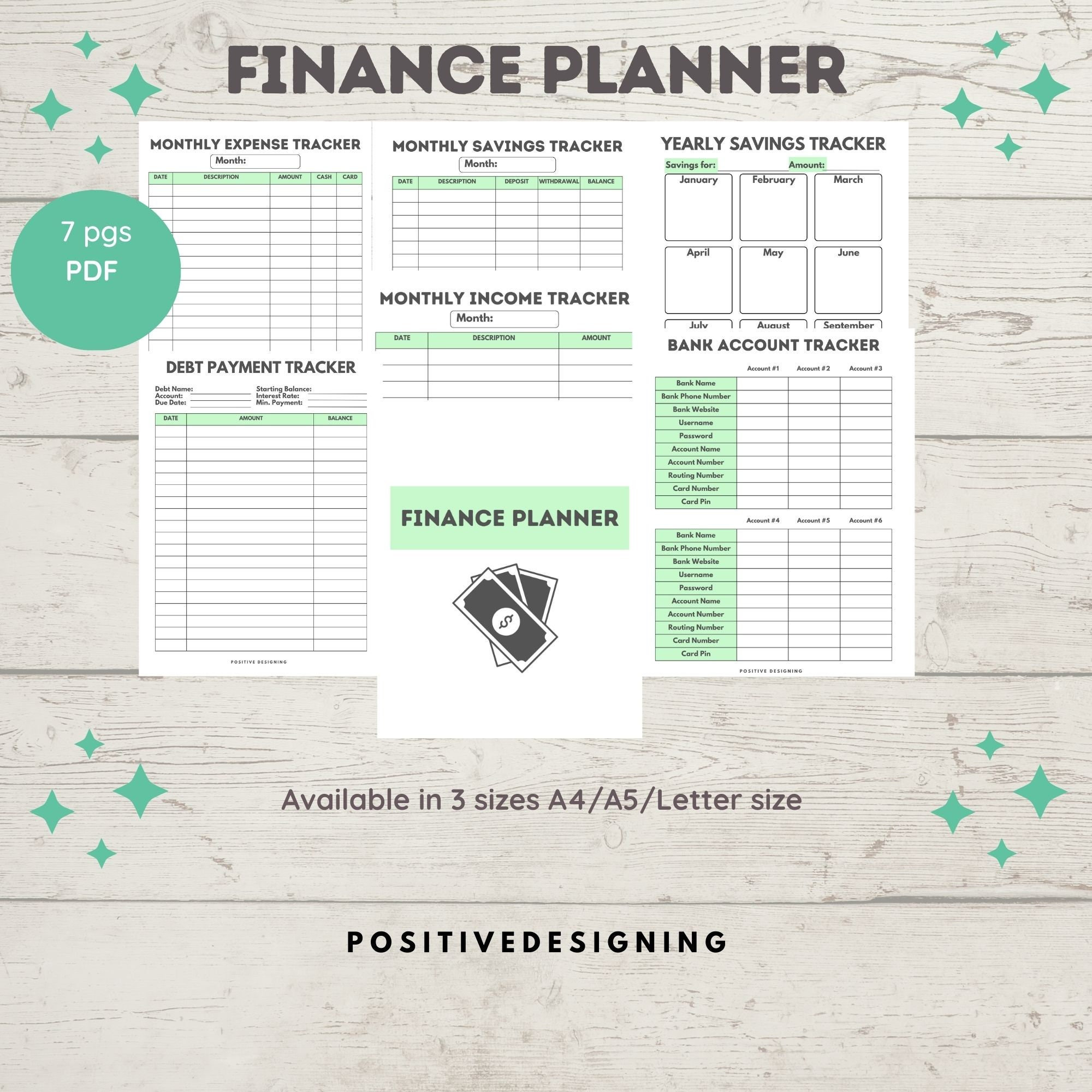 Finance Planner Bundle Budget Planner Templates Financial - Etsy