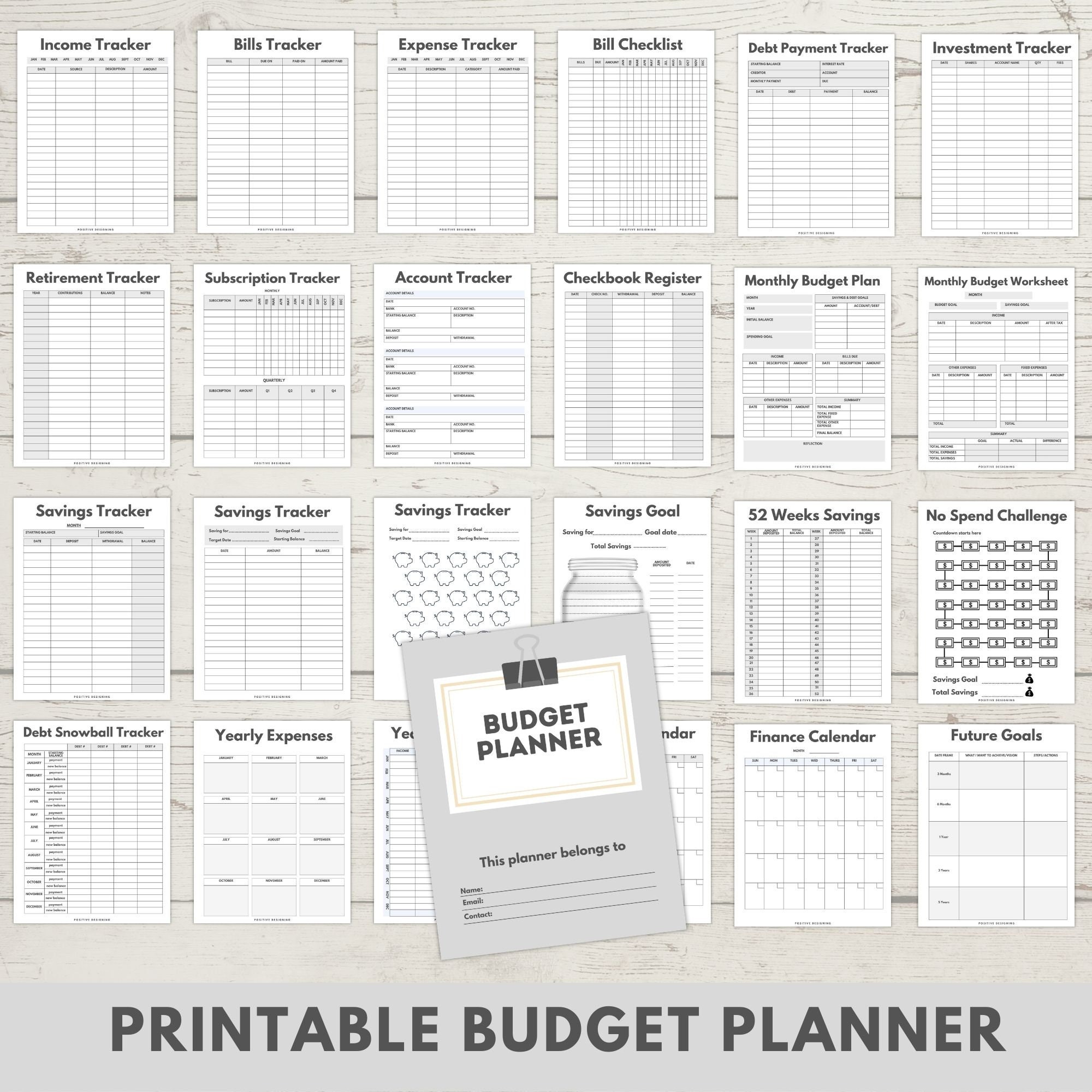 Budget Planner Printable, Finance Tracker, Finance Planner, Printable ...