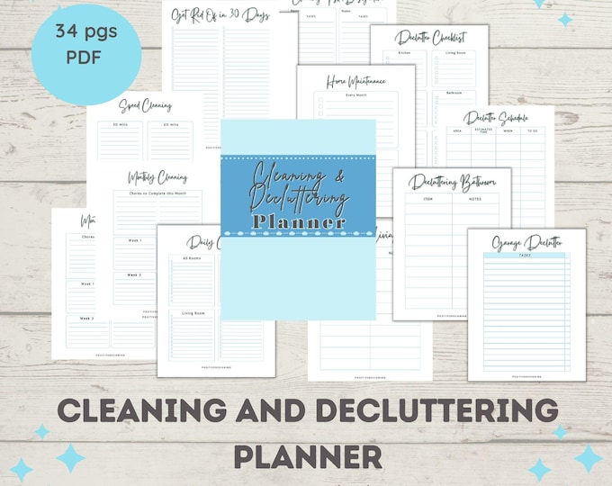 30 Days Declutter Challenge Planner Printable,konmari Decluttering ...