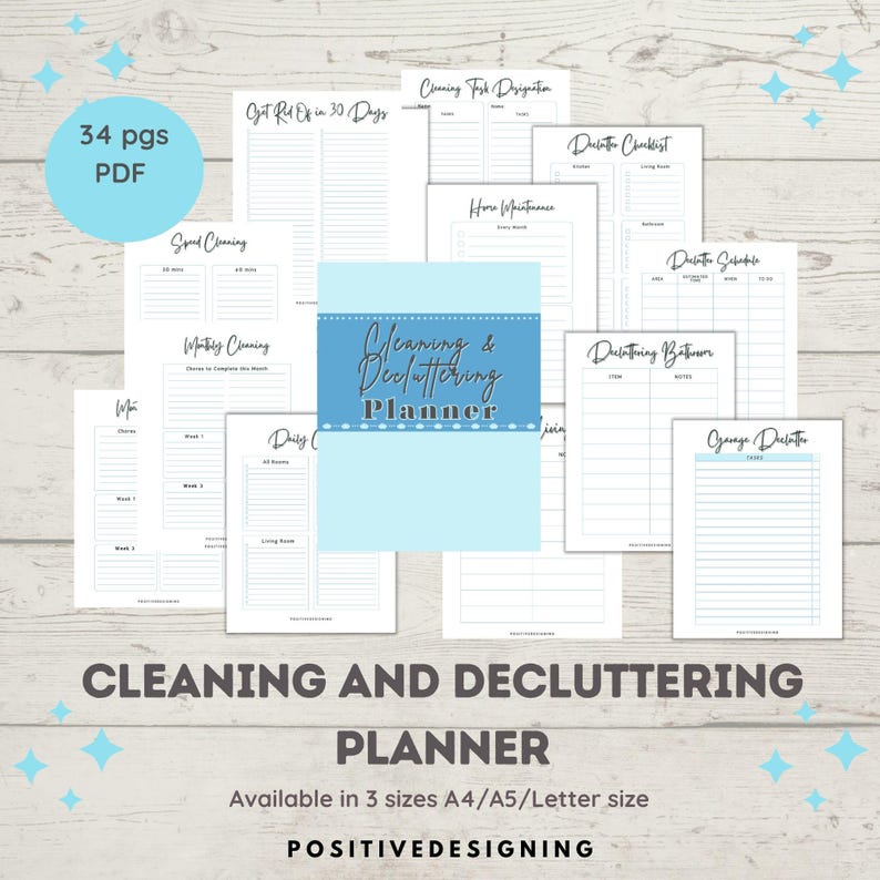 Declutter Challenge | Declutter Checklist | Declutter Planner ...