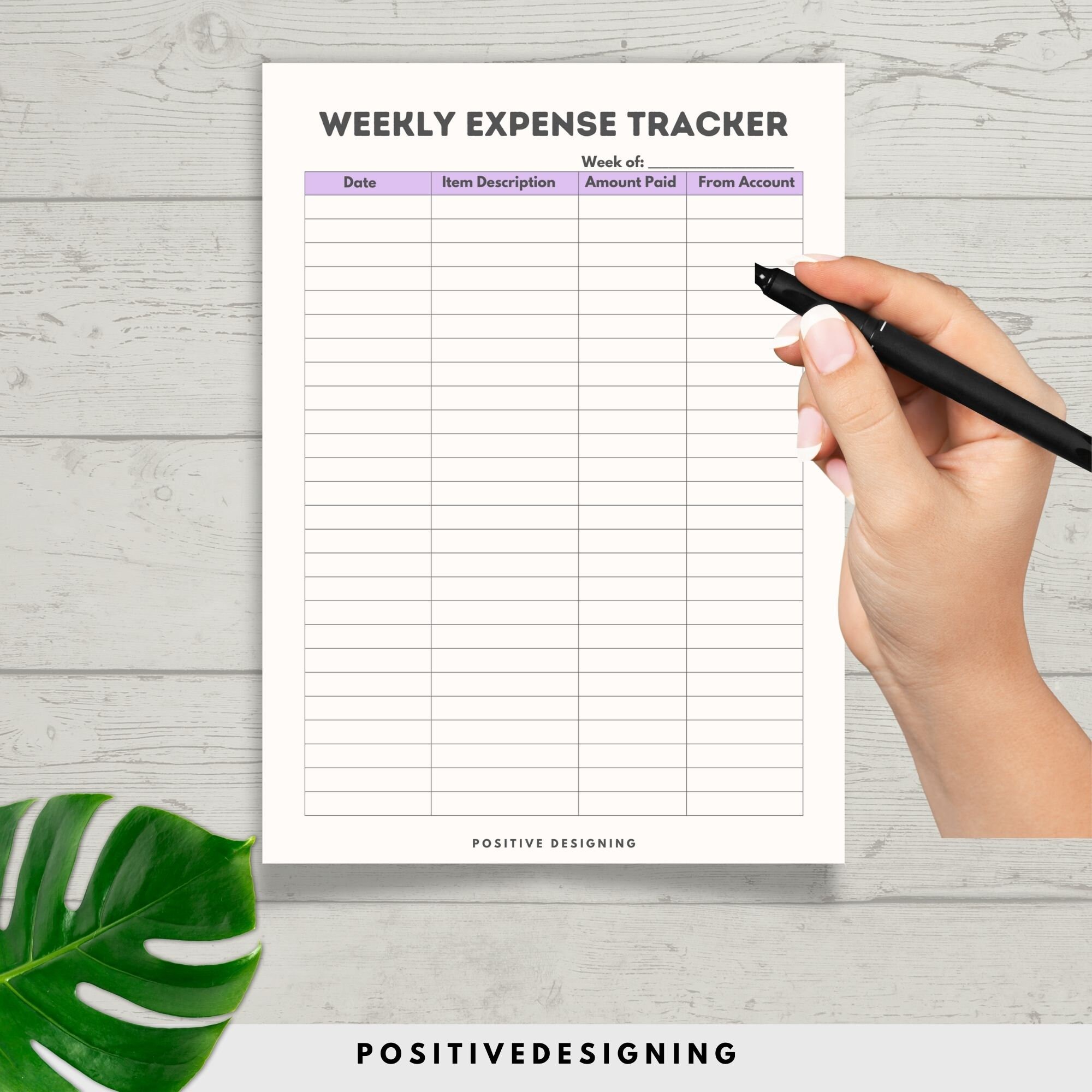 Weekly Expenses Tracker Printable, Spending Tracker, Budget Planner ...