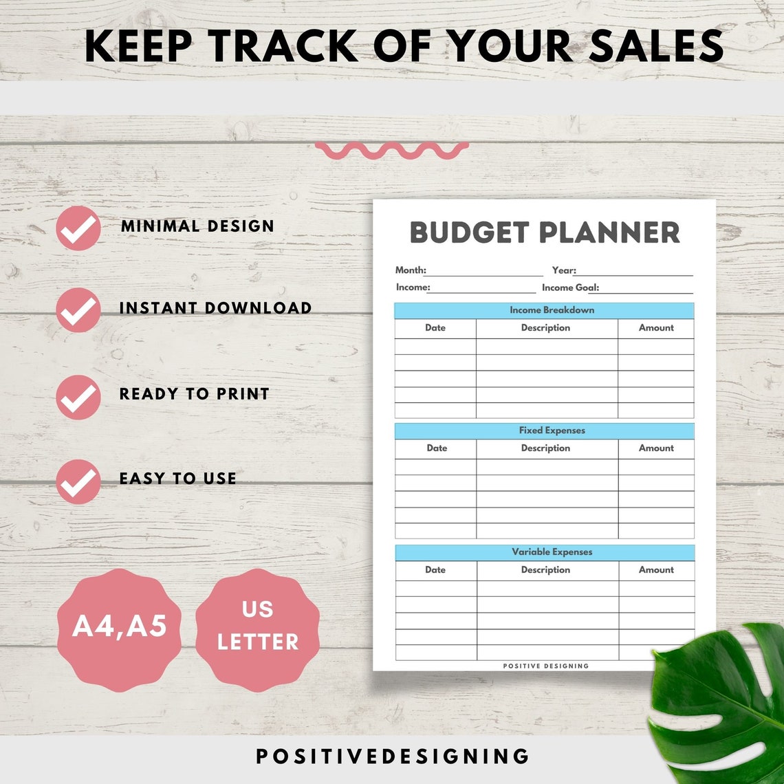Spending Tracker Printable Monthly Expense Log Business Expense Planner ...