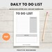 Daily to Do List Printable, Instant Download, Minimal Productivity ...