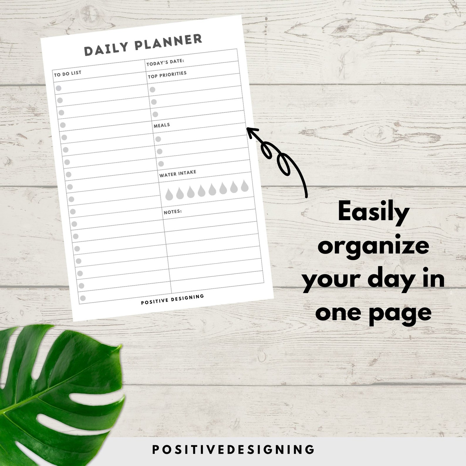Daily Planner Printable Daily to Do List Productivity - Etsy