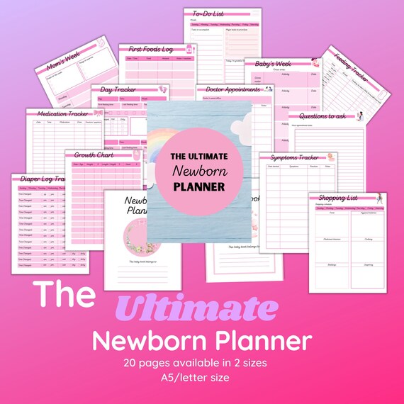 Baby Planner Printable Digital Download Newborn Planner New - Etsy