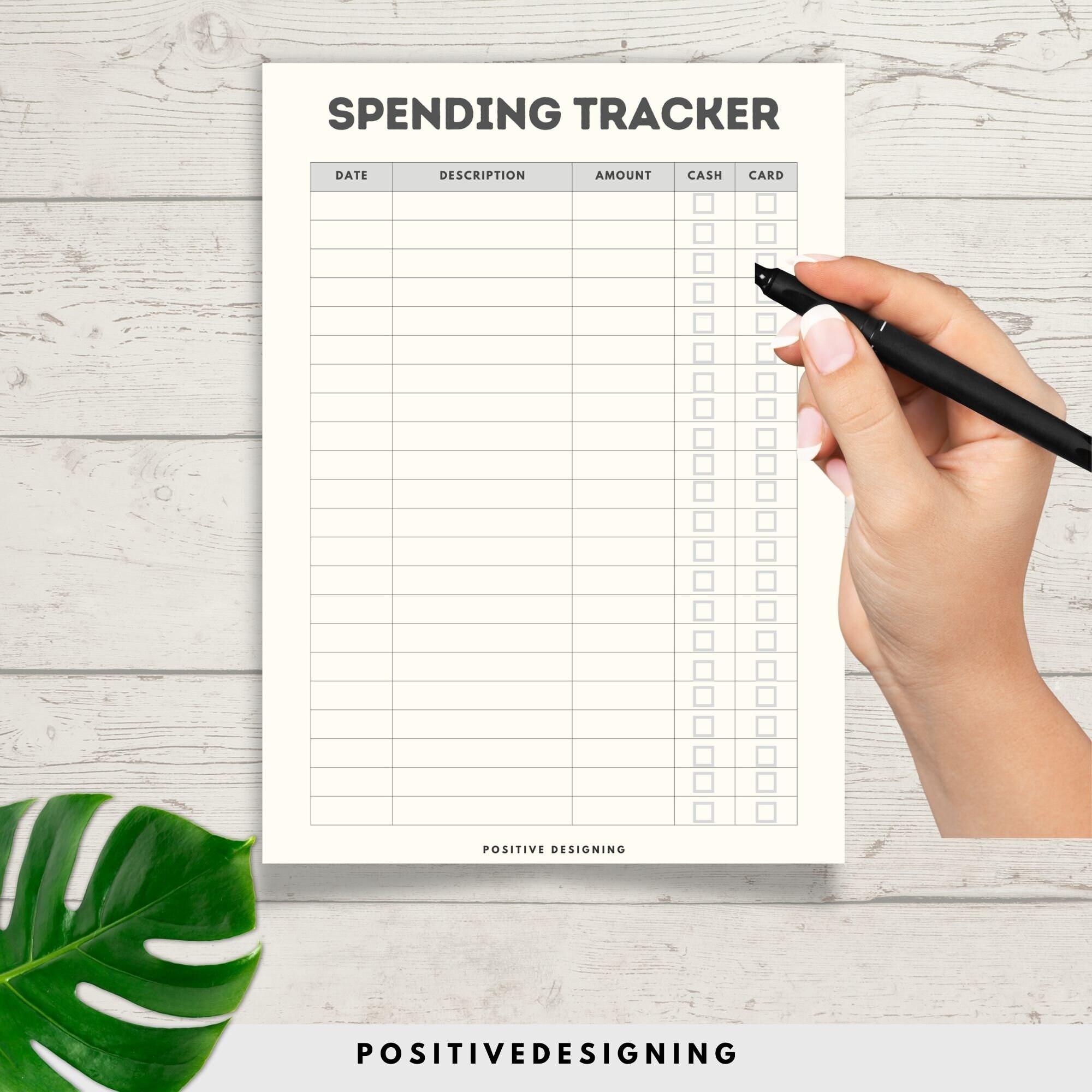 Spending Tracker Printable, Expense Tracker, Budget Template, Financial ...