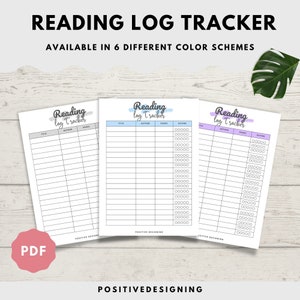 Reading Log Printable, Reading Tracker, Books to Read, Books I've Read ...