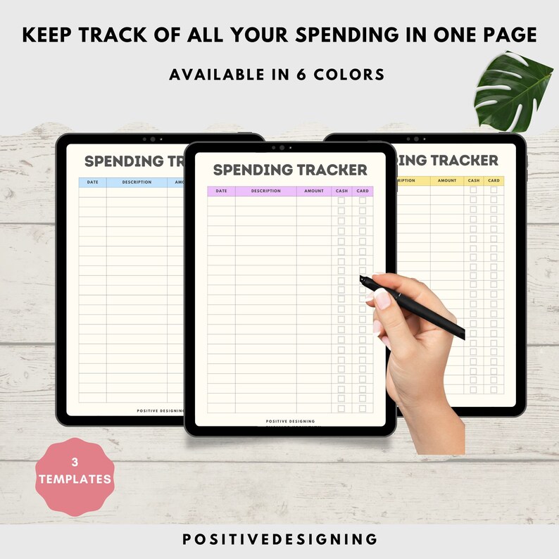 Spending Tracker | Budget Template | Money Tracker | Printable Finance ...