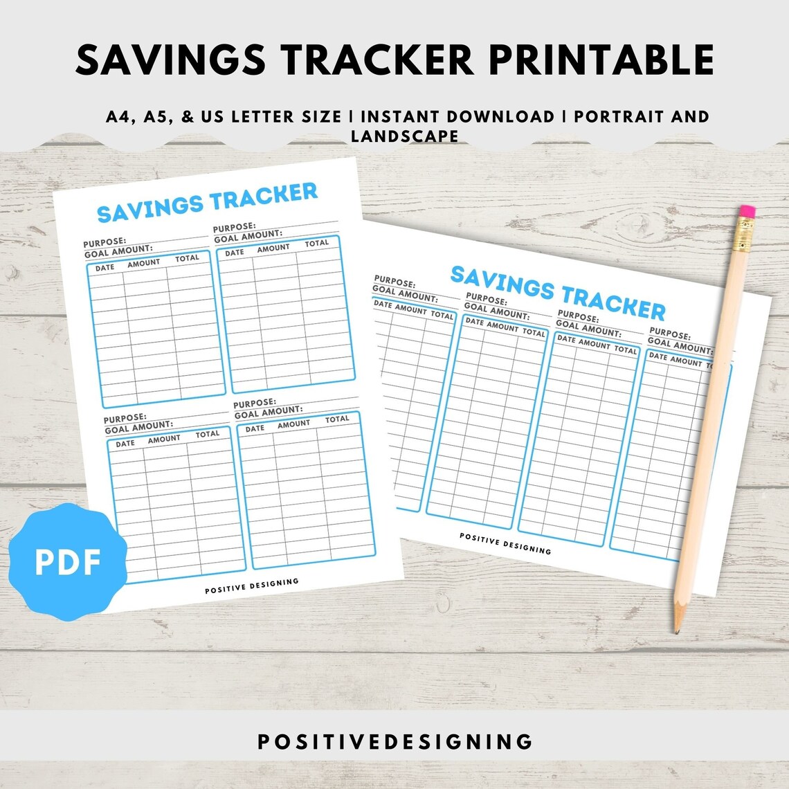 Savings Account Sheet Printable Personal Savings Tracker - Etsy
