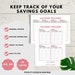 Savings Account Sheet Printable, Personal Savings Tracker, Financial ...