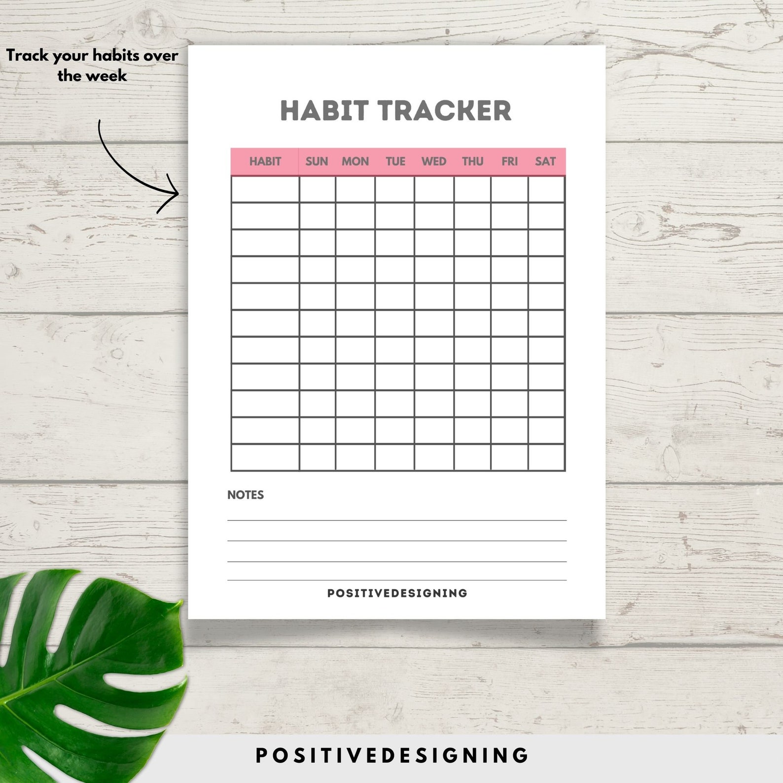 Habit Tracker Printable, Weekly Habit Tracker, Habit Tracker Planner ...
