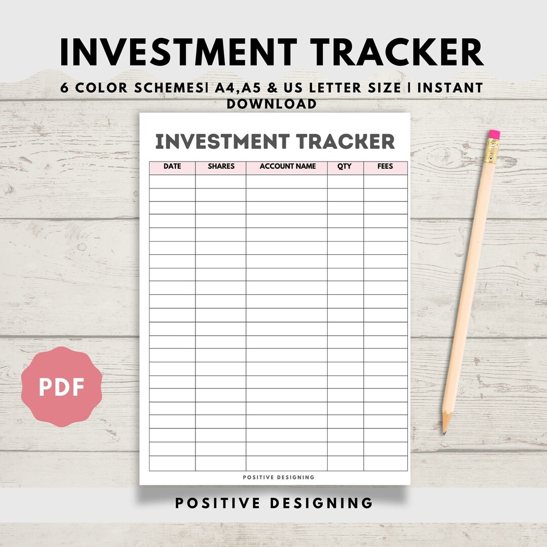 Investment Tracker Printable Stock Portfolio Progress Log - Etsy Investment Tracker Printable Stock Portfolio Progress Log - Etsy