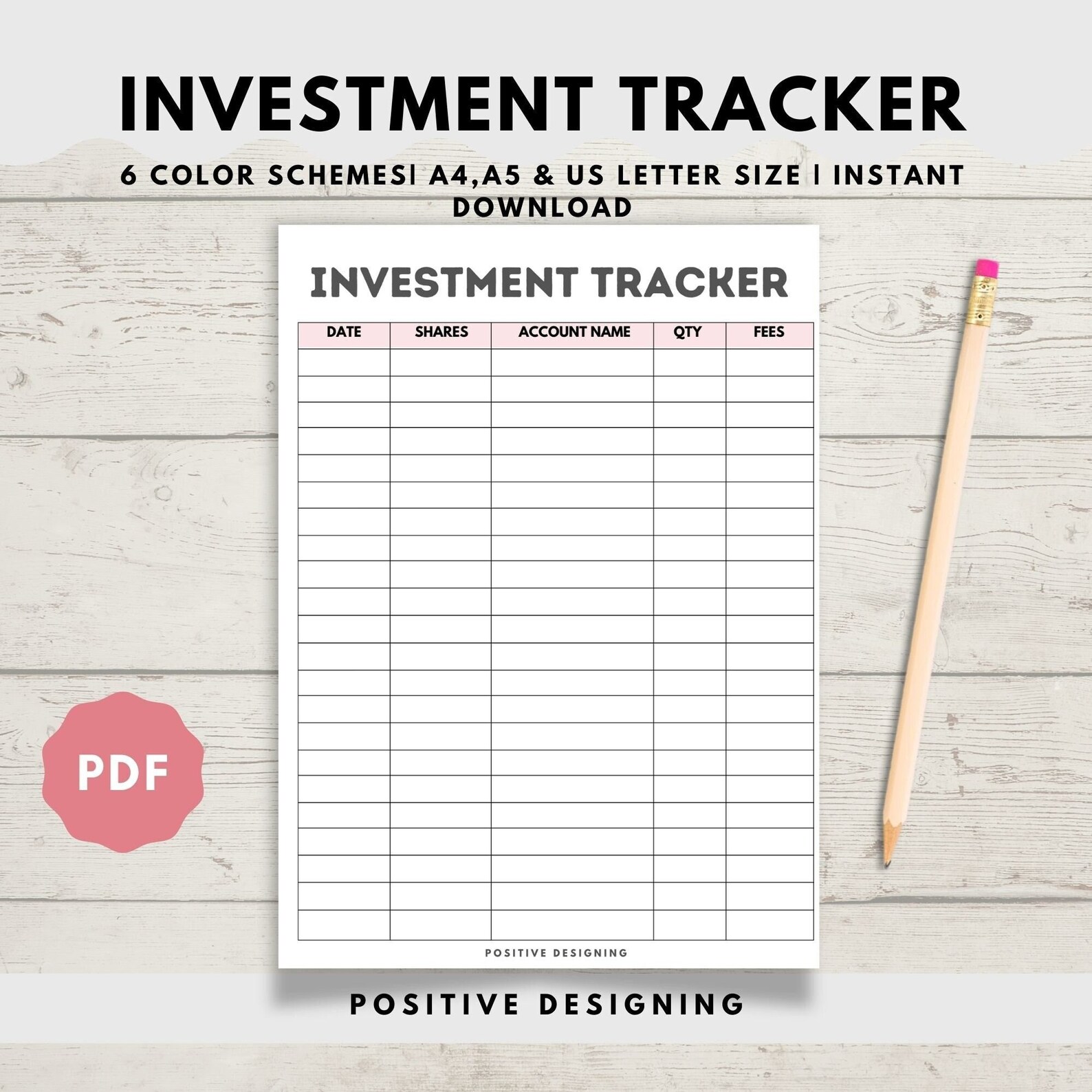 Investment Tracker Printable Stock Portfolio Progress Log - Etsy