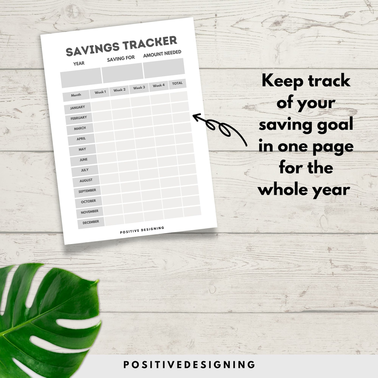 Savings Account Tracker Printable, Financial Planning (A4 A5 Letter ...