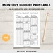 Monthly Budget Planner Printable | Financial Journal | Monthly Budget ...