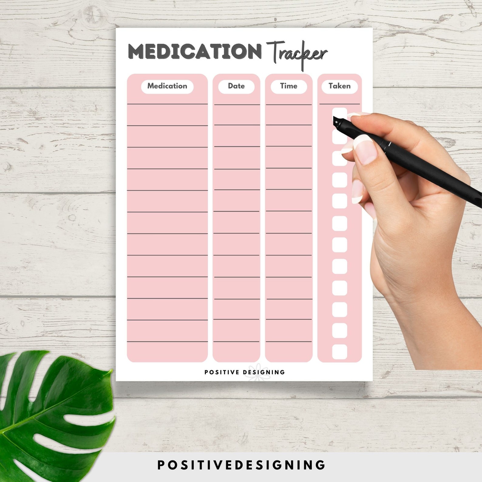 Daily Medication Tracker, Printable Medication Log, Daily Medication ...