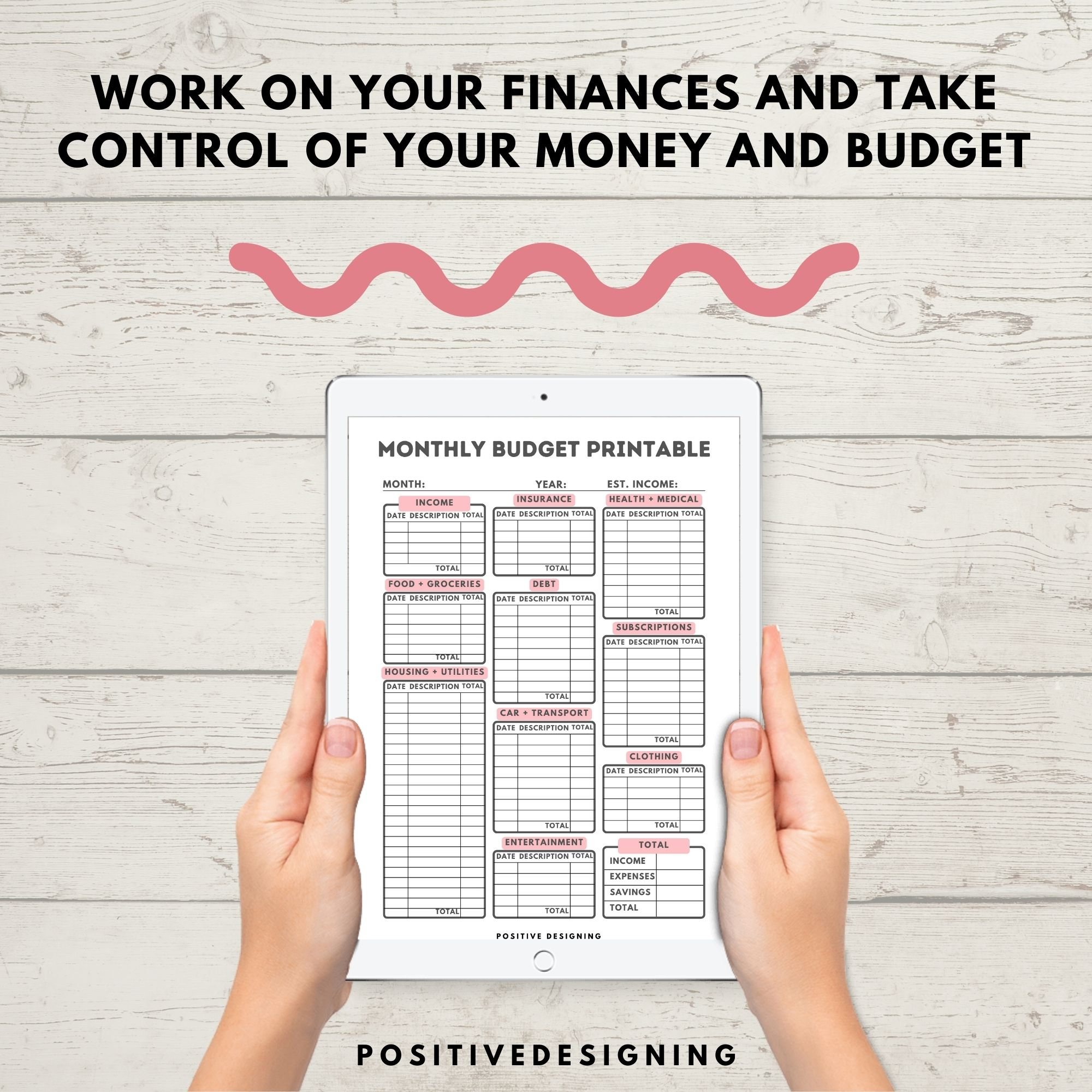 Digital Budget Planner, Digital Finance Planner, Monthly Budget Sheet ...