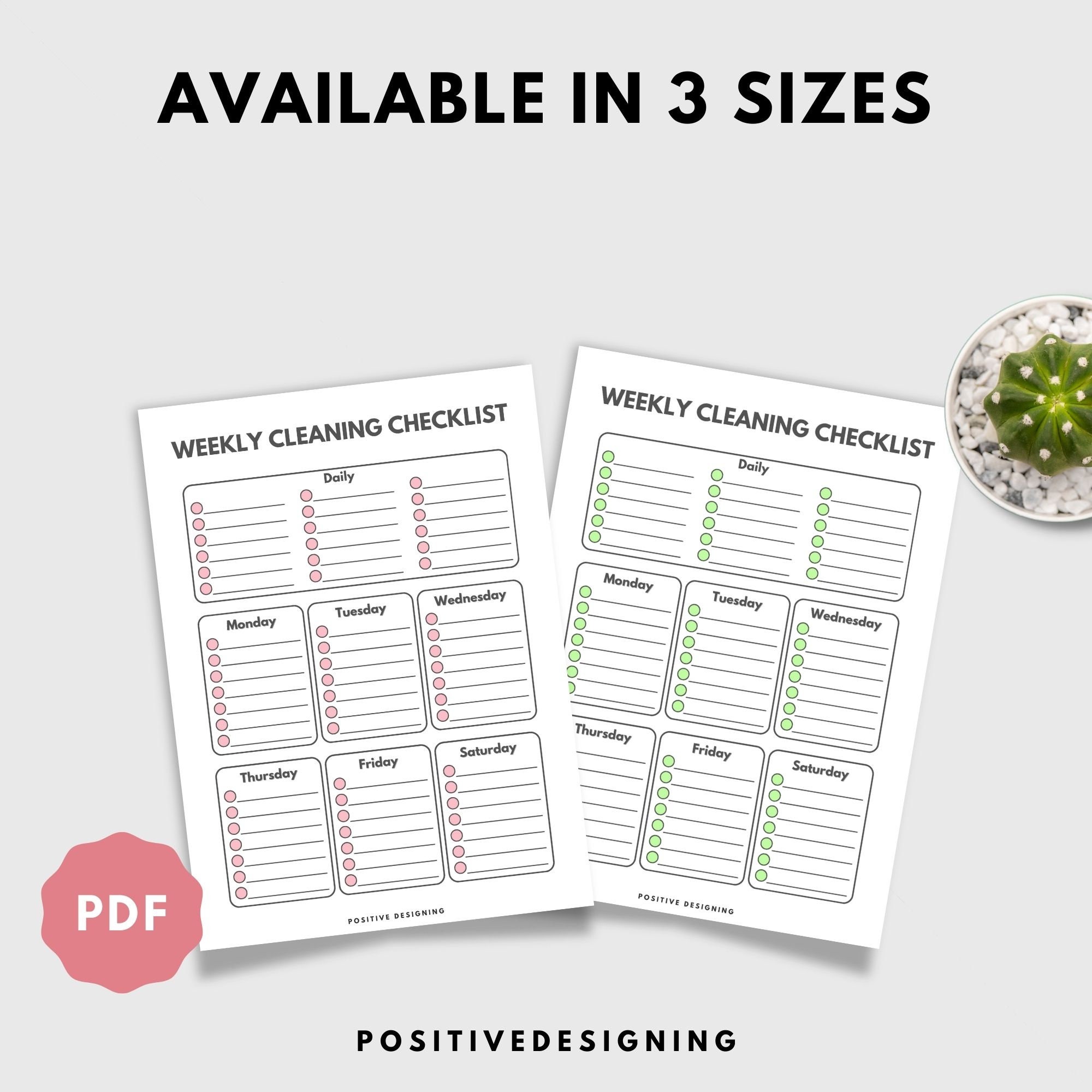 House Cleaning Checklist, Cleaning Checklist Template, Cleaning Planner ...